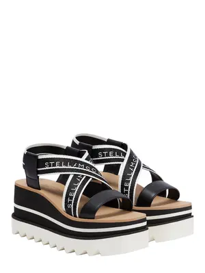 Stella McCartney Sneak-elyse Platform Sandals - Black