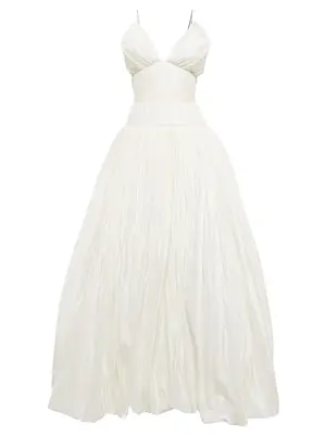 DANIELLE FRANKEL Bridal Leith Silk Taffeta Gown - White