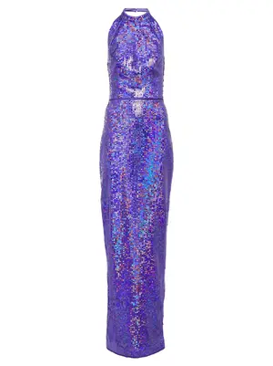RASARIO Sequin-embellished Gown - Blue