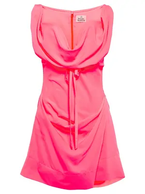 VIVIENNE WESTWOOD Draped Crêpe Minidress - Pink