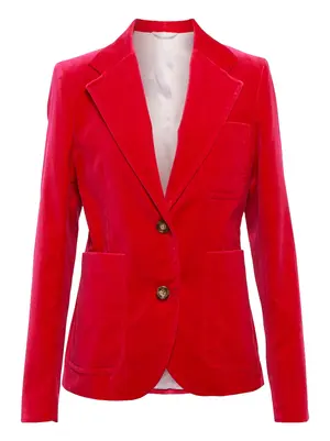 Victoria Beckham Single-breasted Velvet Blazer - Pink