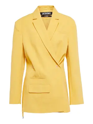 Jacquemus La Veste Tibau Linen-blend Blazer - Yellow
