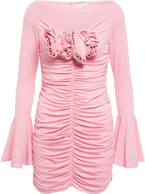 Magda Butrym Ruched Jersey Minidress - Pink