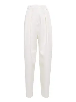 Magda Butrym Silk And Wool Tapered Trousers - White