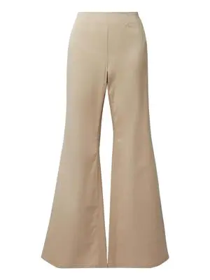 Acne Studios Flared Stretch-cotton Twill Trousers - Neutrals