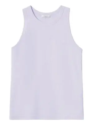 Lafayette 148 New York Cotton Rib Jersey Racerback Tank - Arctic Amethyst