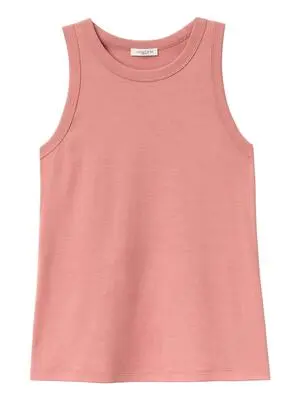 Lafayette 148 New York Cotton Rib Jersey Racerback Tank - Dahlia