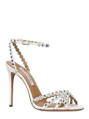 AQUAZZURA Aquazzura Tequila 105 Leather Sandals White