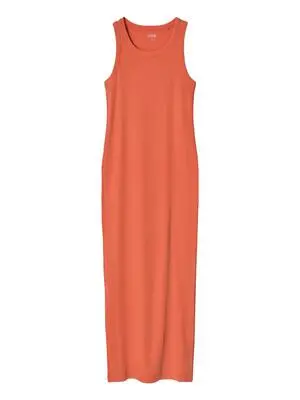 Cos Ribbed Tube Dress - Orange