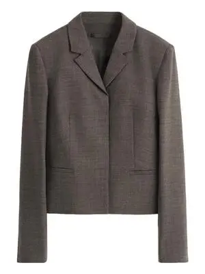 Cos Slim Waisted Wool Blazer - Gray