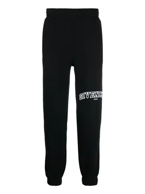 Givenchy Logo-embroidered Tapered Sweatpants - Black