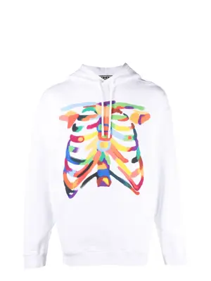 COUNTY OF MILAN Marcelo Burlon Graphic-print Cotton Hoodie - White