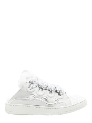 LANVIN Curb Open-Back Sneakers White
