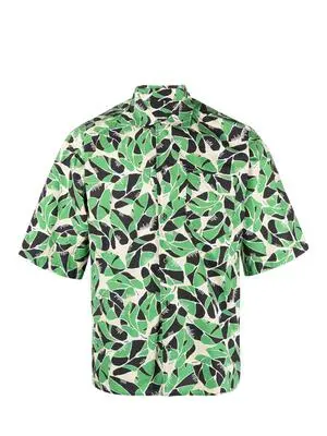 Dsquared2 Botanical-print Short-sleeved Shirt - Green