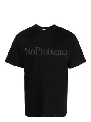 Aries No Problemo Print T-shirt - Black