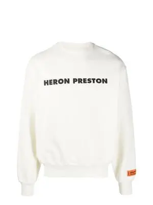 Heron Preston Logo-print Organic Cotton Sweatshirt - White