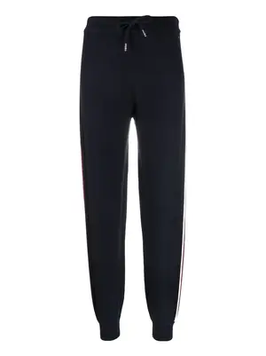 Tommy Hilfiger Side-stripe Cotton Track Pants - Blue