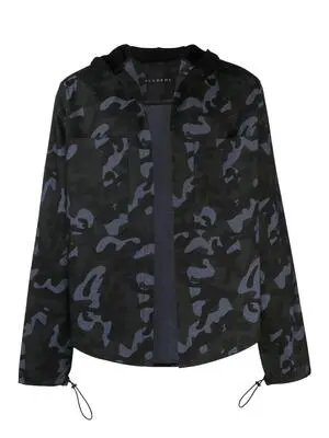 Alchemy Fashions Camouflage-print Hooded Shirt - Blue