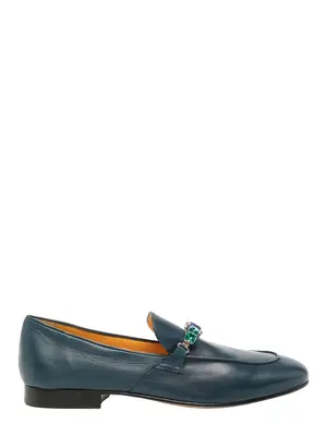 MADISON.MAISON Crystal-embellished Flat Loafers - Blue