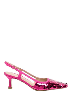 Roberto Festa Siviglia Sequinned Slingback Pumps - Pink