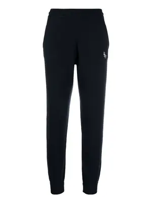 SPORTY & RICH Embroidered Logo Cashmere Track Pants - Blue