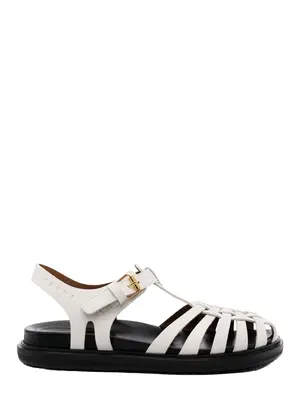 Marni Strappy Flat Sandals - White