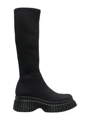 Camper 70mm Knitted Platform Boots - Black