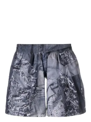 Natasha Zinko Print Swim Shorts - Grey