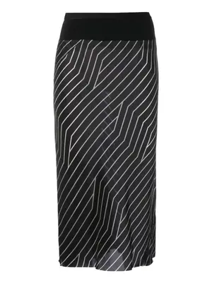 RICK OWENS Rick Owens Multi-Way Stripe Midi Skirt