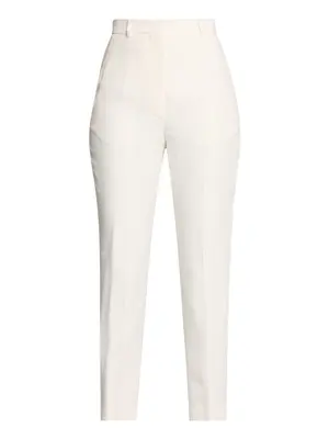 Alexander McQueen McQueen High-Waisted Cropped Trousers Ivory