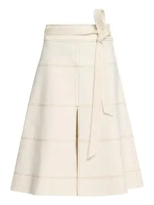 Tanya Taylor Hudson Denim Midi Skirt - Chalk