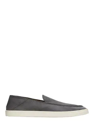 Giorgio Armani Suede Slip-on Sneakers - Anthracite