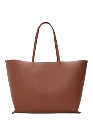 Everlane Luxe Italian Leather Tote - Cognac