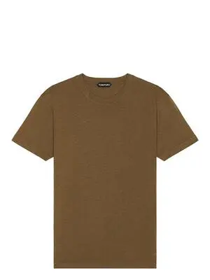 TOM FORD Viscose Cotton Tee - Green Moss