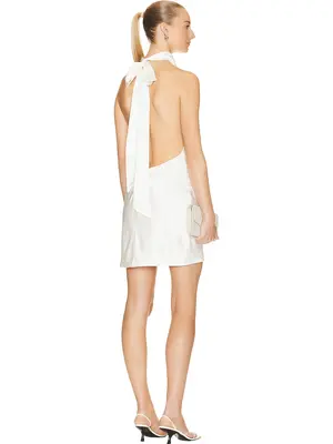 AEXAE Silk Mini Dress - White