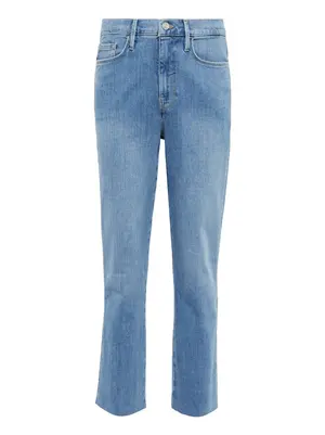 FRAME Le Sylvie Cropped Straight-leg Jeans - Blue