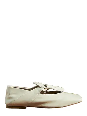 VICENZA Bow Mary Jane Flats White