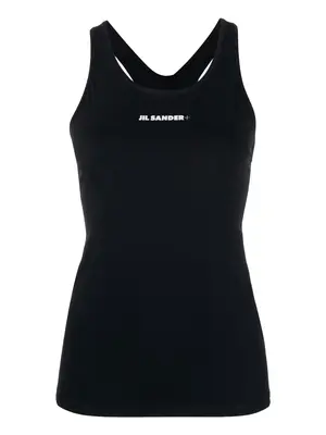 JIL SANDER Logo-print Tank Top - Black