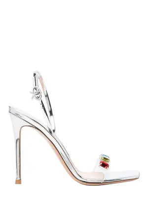 GIANVITO ROSSI Ribbon Candy 105mm Sandals - Silver