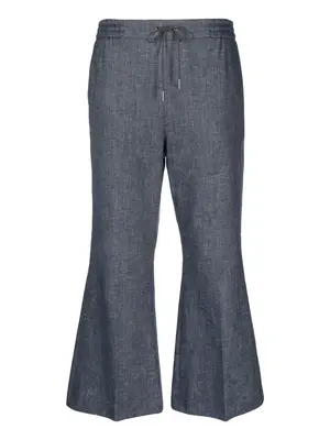 Fabiana Filippi Flared Cropped Trousers - Blue