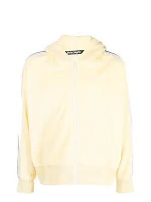 Palm Angels Stripe-detail Zip-up Hoodie - Yellow