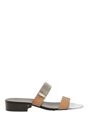 GIUSEPPE ZANOTTI Ignazio Double-strap Slide Sandals - Brown