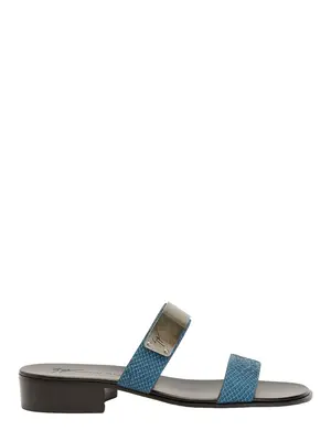 GIUSEPPE ZANOTTI Ignazio Double-strap Sandals - Blue