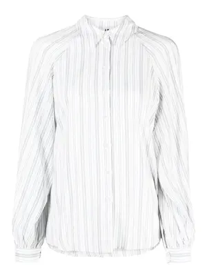 Tommy Hilfiger Viscose Striped Shirt - White