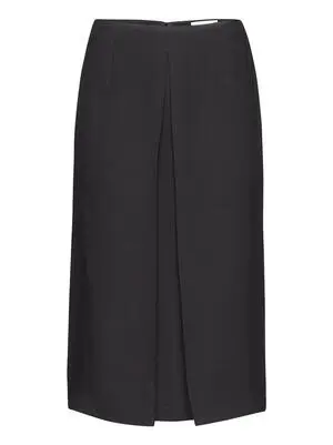 FERRAGAMO Pleated Midi Skirt - Black