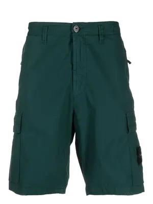 Stone Island Stone Island Compass-Patch Cargo Shorts Green