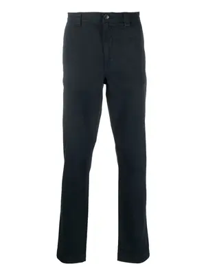 Woolrich Cotton Straight Leg Trousers - Blue