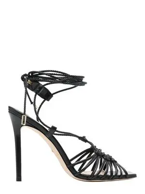 Elisabetta Franchi Chain-detail Open-toe Sandals - Black