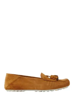 Loro Piana Loro Piana Tasseled Suede Loafers Brown