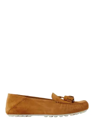 Loro Piana Loro Piana Tasseled Suede Loafers Tan
